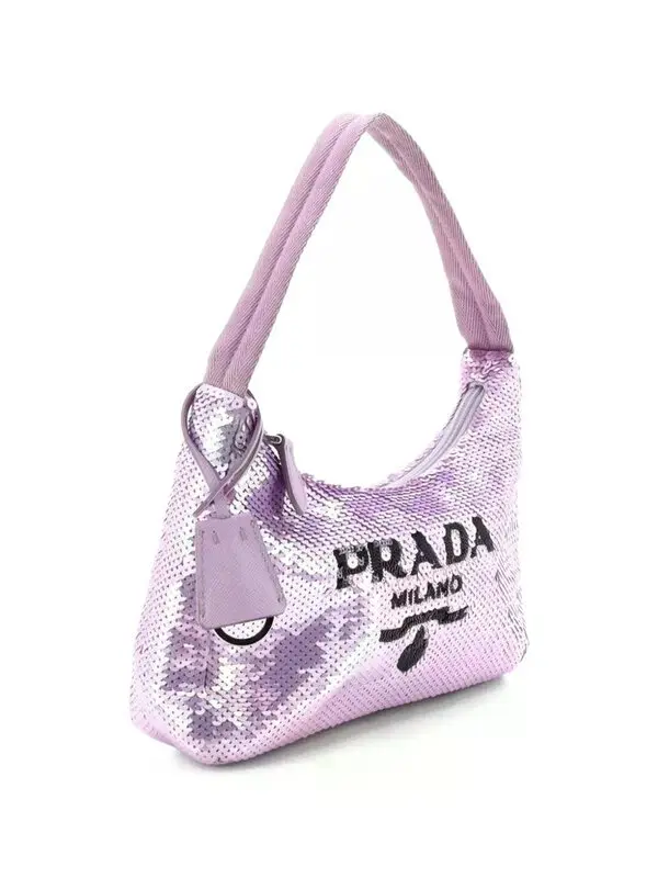 Prada Re-edition 2000 Sequined Mini Hobo Bag
