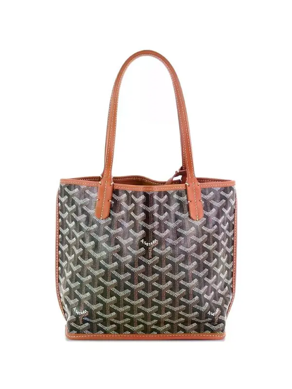 Goyard Anjou Reversible Tote Coated Canvas Mini Satchel - Brown