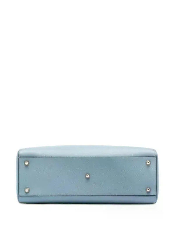 Dior Large Grained Calfskin Lady Satchel - Blue