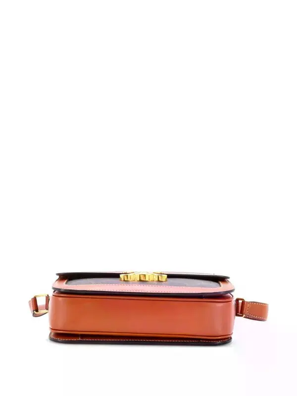 Celine Triomphe Coated Canvas Medium Shoulder Bag - Brown