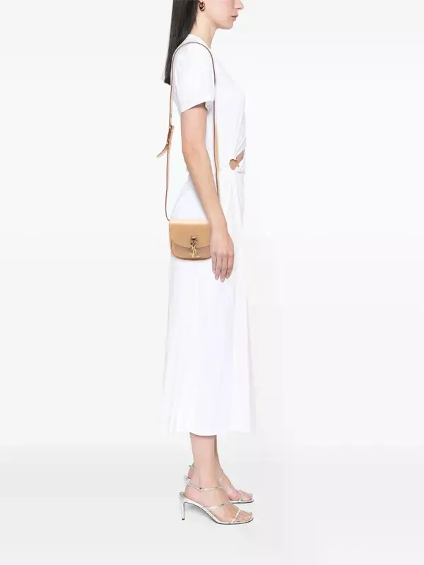 Saint Laurent Kaia Leather Crossbody Bag - Brown