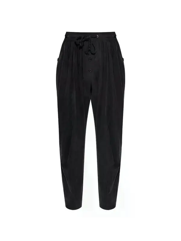 Isabel Marant Étoile Pleated Drawstring Trousers - Black