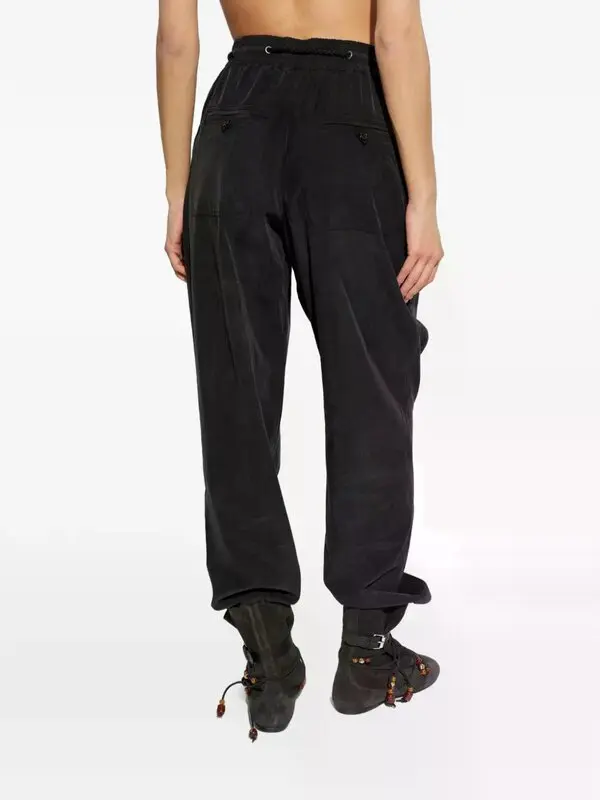 Isabel Marant Étoile Pleated Drawstring Trousers - Black