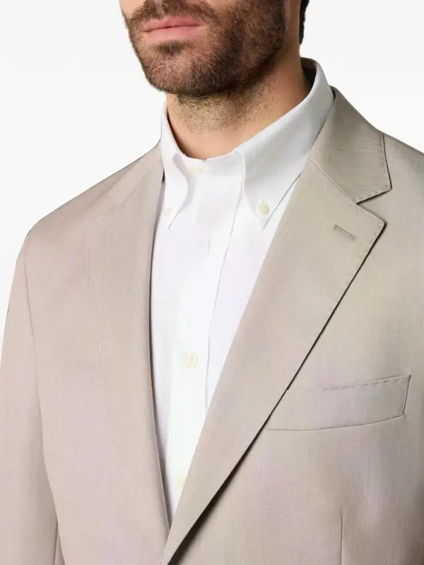 Brooks Brothers Twill Single-breasted Blazer - Grey