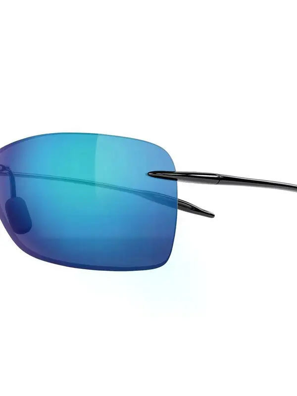 Maui Jim Lighthouse Rimless Rectangle Sunglasses - Black