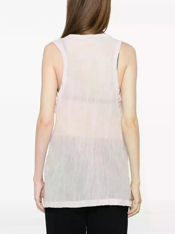 TOTEME Crinkled Gauze Tank Top - Pink