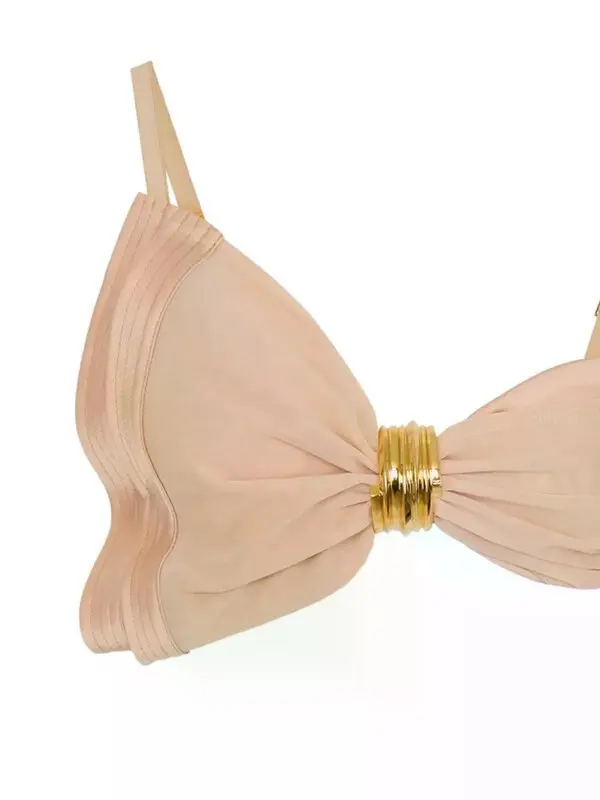 Elisabetta Franchi Bra In Satin And Tulle - Neutrals