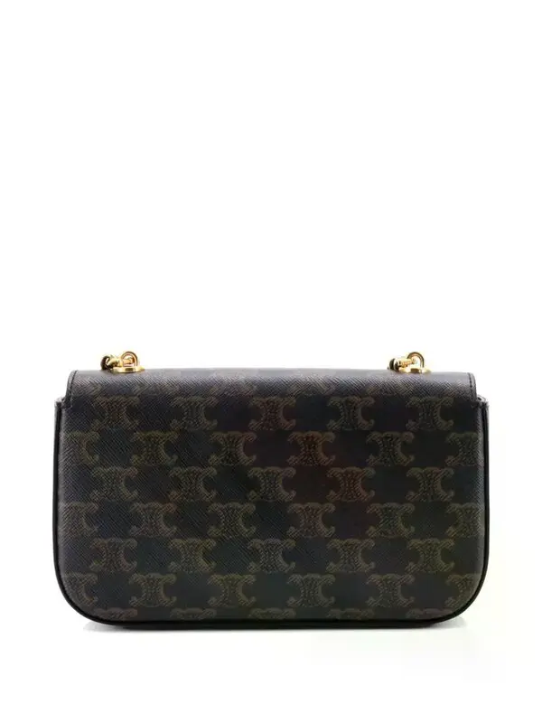 Celine Triomphe Chain Triomphe Coated Canvas Small Shoulder Bag