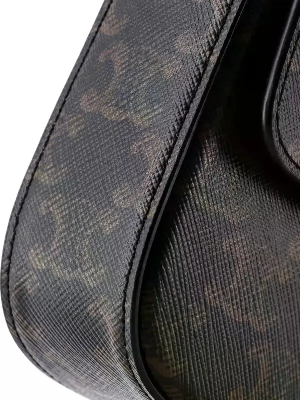 Celine Triomphe Chain Triomphe Coated Canvas Small Shoulder Bag