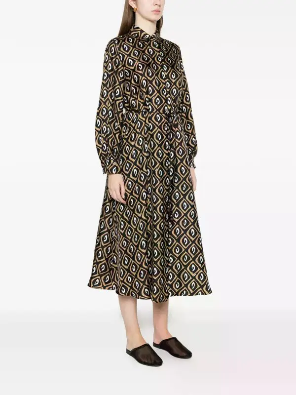 Max Mara Printed Midi Shirt Dress