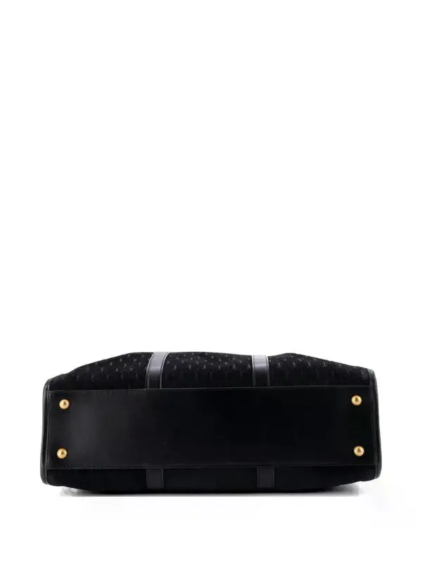 Saint Laurent Monogram All Over Suede Travel Bag