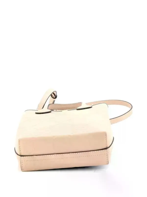 Gucci Vertical Gg Embossed Leather Mini Tote Bag