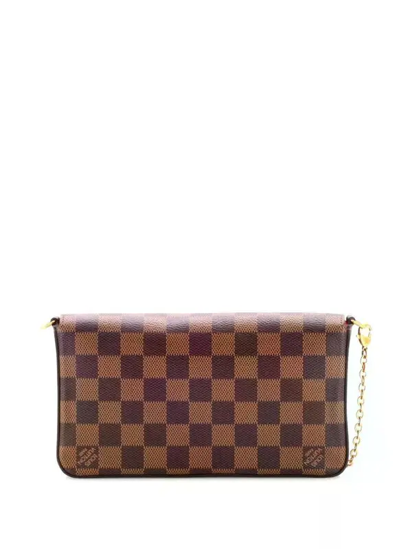 LOUIS VUITTON Felicie Pochette Damier Crossbody Bag - Brown