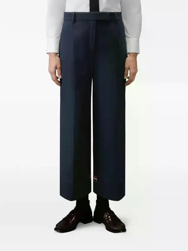 Thom Browne Flat-front Cropped Trousers