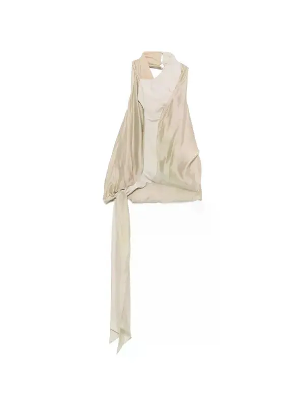 ENTIRE STUDIOS Tie-detail Asymmetrical Top