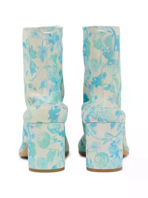 MAISON MARGIELA Floral Print Split Toe Boots