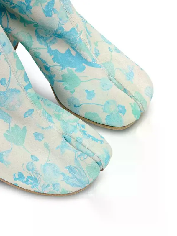 MAISON MARGIELA Floral Print Split Toe Boots
