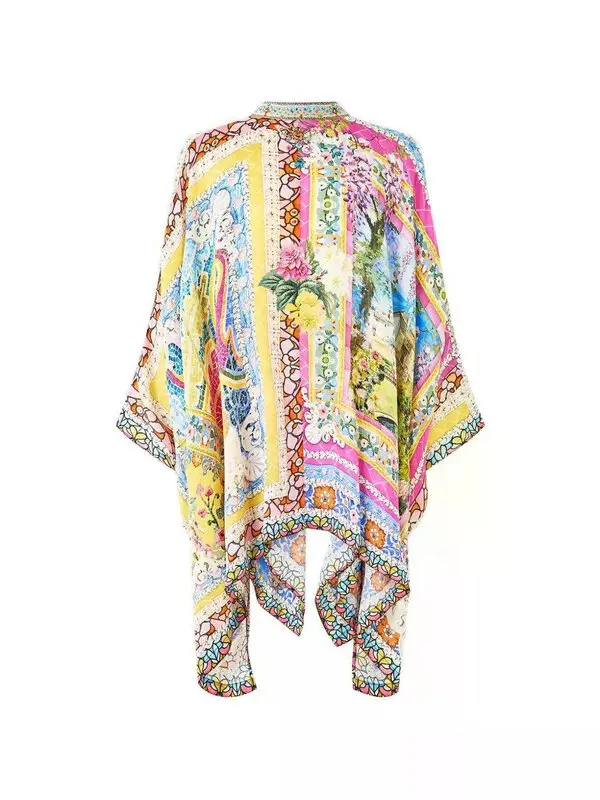 Camilla Navàs Nouveau Button Scarf Blouse - Blue