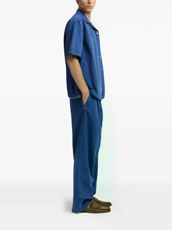 Marni Pleated Wide-leg Cotton Trousers