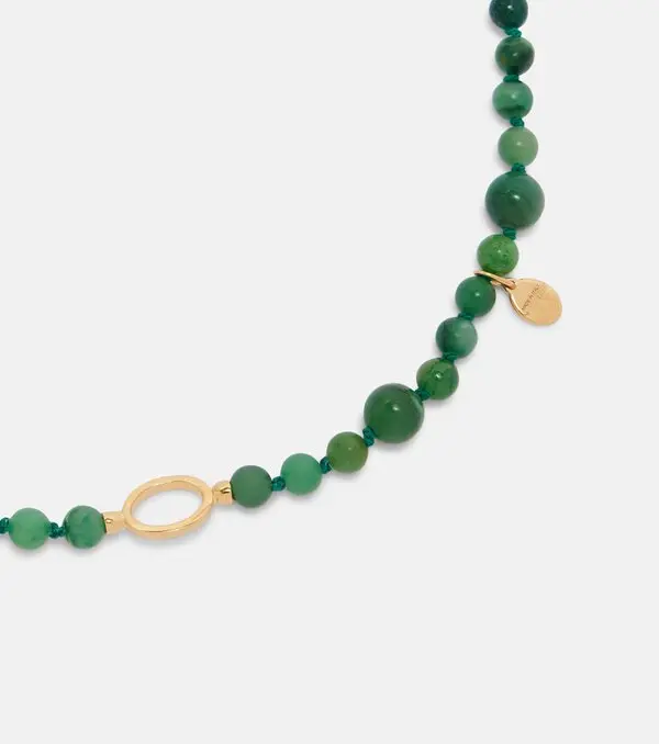 TOTEME Infinity Beaded Necklace With Jade