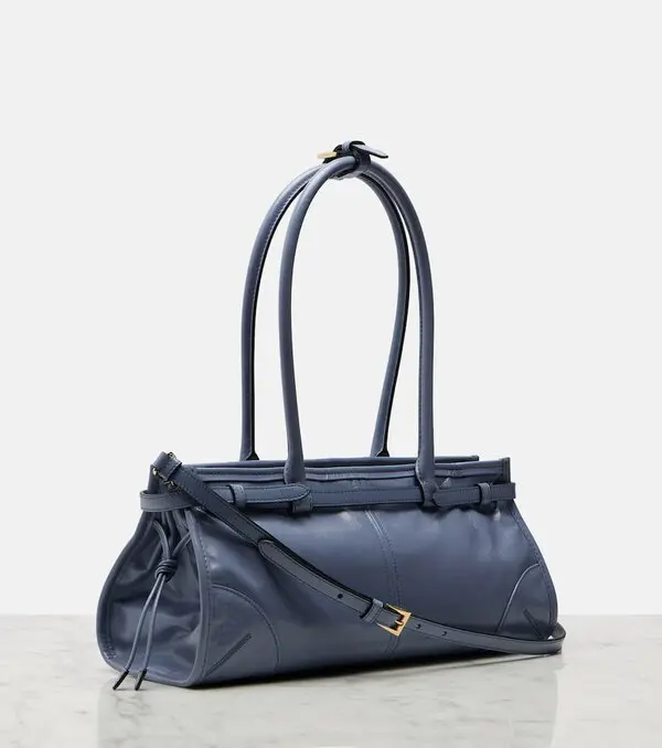 Prada Bonnie Medium Leather Shoulder Bag - Blue