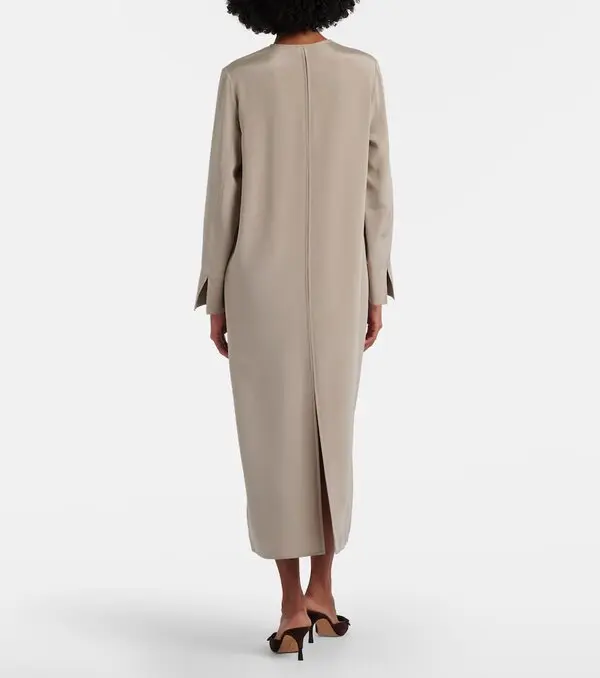 Max Mara Unghia Silk-blend Midi Dress
