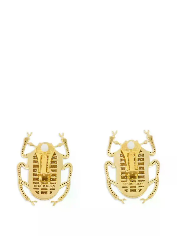 Begum Khan Crystal Pharaoh Earrings - Gold