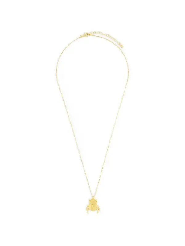 Begum Khan Bug Pendant Necklace - Gold