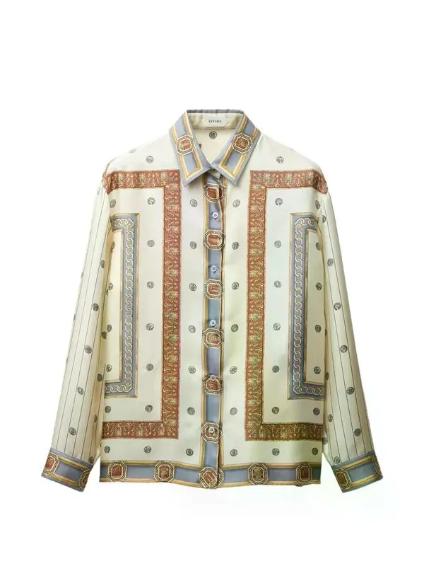 Versace Printed Silk Twill Shirt