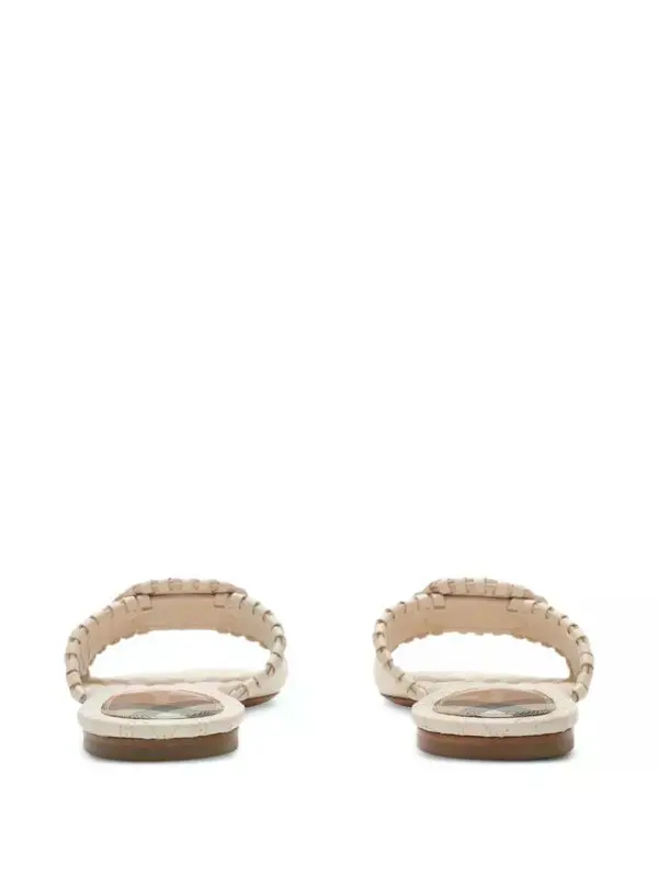 Burberry Leather Knight Stamp Slides