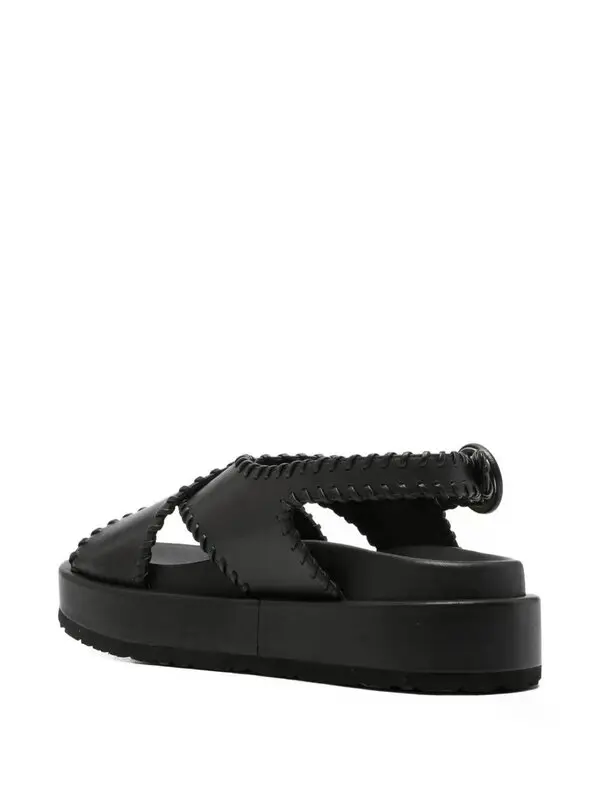 PALOMA BARCELO Criss-cross Stitched Platform Sandals