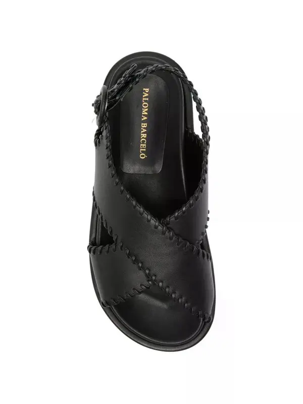 PALOMA BARCELO Criss-cross Stitched Platform Sandals