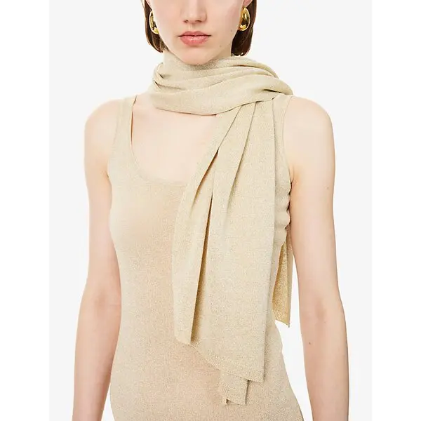 4TH & RECKLESS Aria Metallic Knitted Maxi Dress
