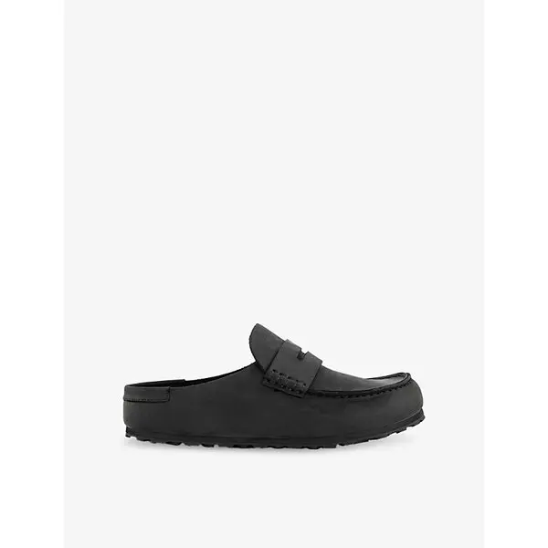 BIRKENSTOCK Naples Wrapped Leather Clogs - Black Leather