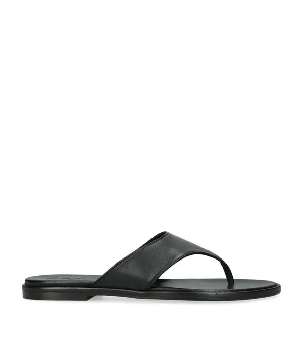 AeydĒ Amaya Leather Flip Flops - Black