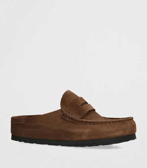 BIRKENSTOCK Suede Naples Wrapped Clogs - Brown