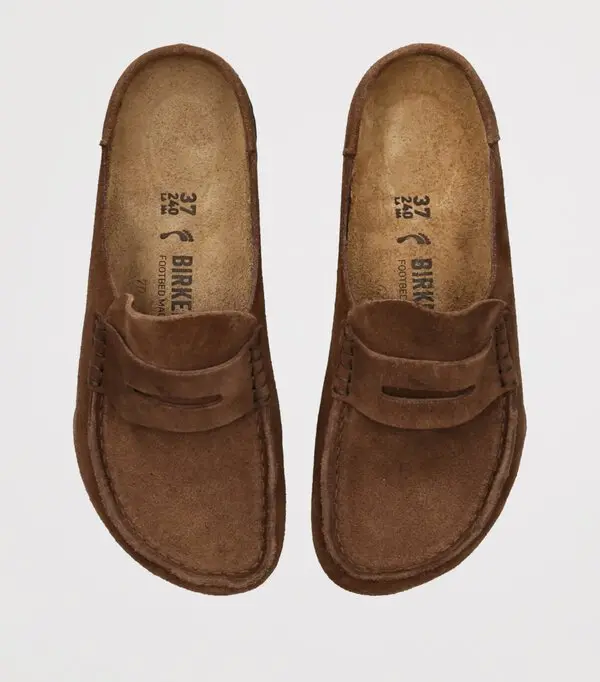 BIRKENSTOCK Suede Naples Wrapped Clogs - Brown