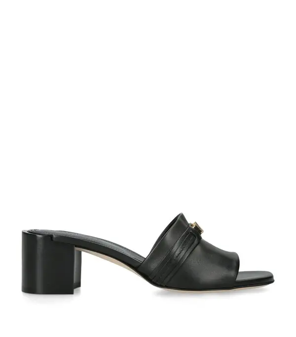 TOD'S Leather Heeled Mules