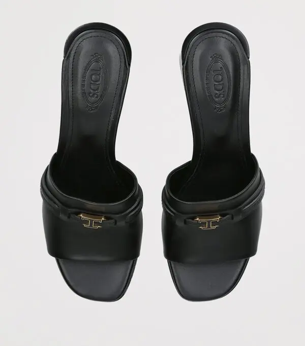TOD'S Leather Heeled Mules