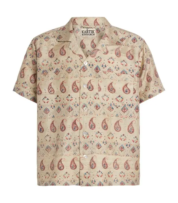 KARTIK RESEARCH Silk Printed Short-sleeve Shirt