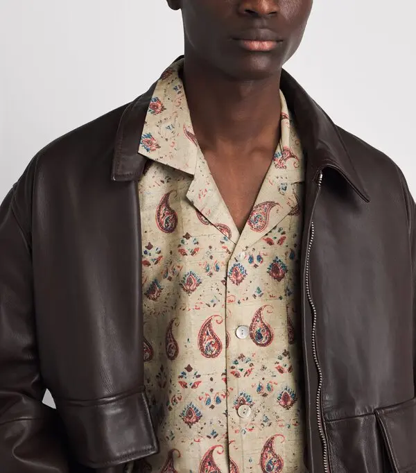 KARTIK RESEARCH Silk Printed Short-sleeve Shirt