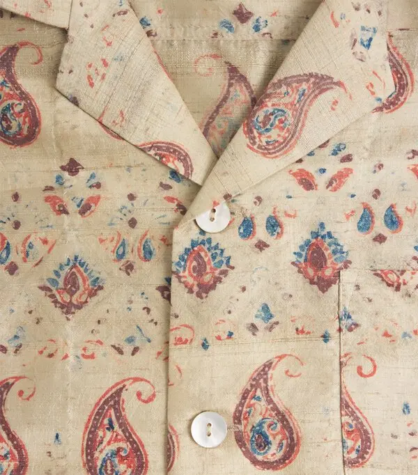 KARTIK RESEARCH Silk Printed Short-sleeve Shirt