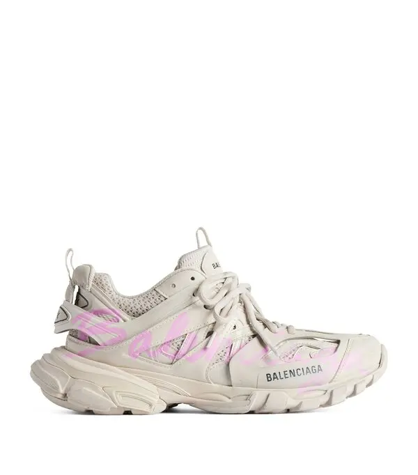 Balenciaga Track Signature Sneakers - Pink