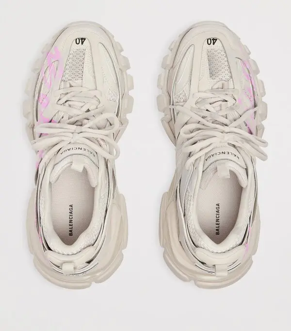 Balenciaga Track Signature Sneakers - Pink