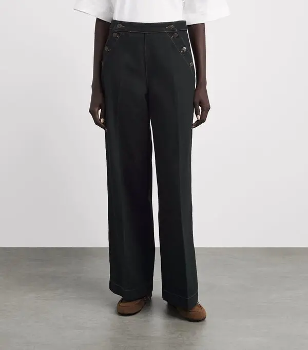 Claudie Pierlot Sailor Wide-leg Jeans