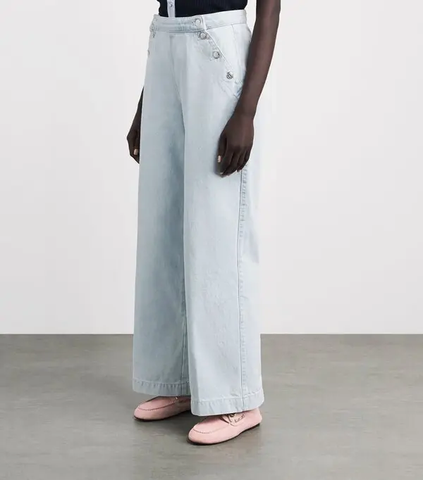 Claudie Pierlot Sailor Wide-leg Jeans