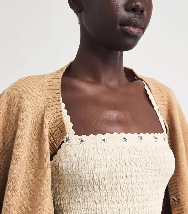 Claudie Pierlot Embellished Knit Tank Top - Yellow