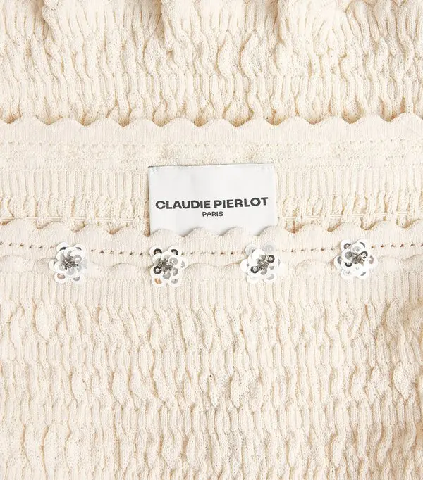 Claudie Pierlot Embellished Knit Tank Top - Yellow