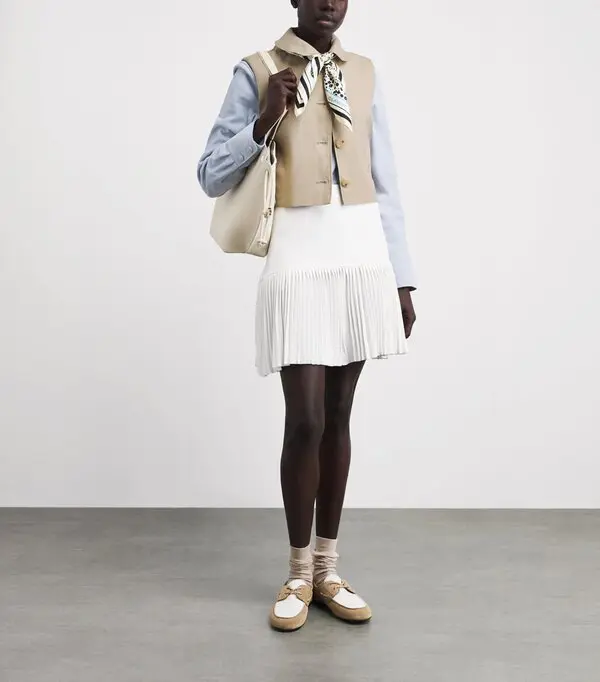 Claudie Pierlot Sleeveless Linen-blend Jacket