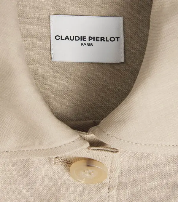 Claudie Pierlot Sleeveless Linen-blend Jacket